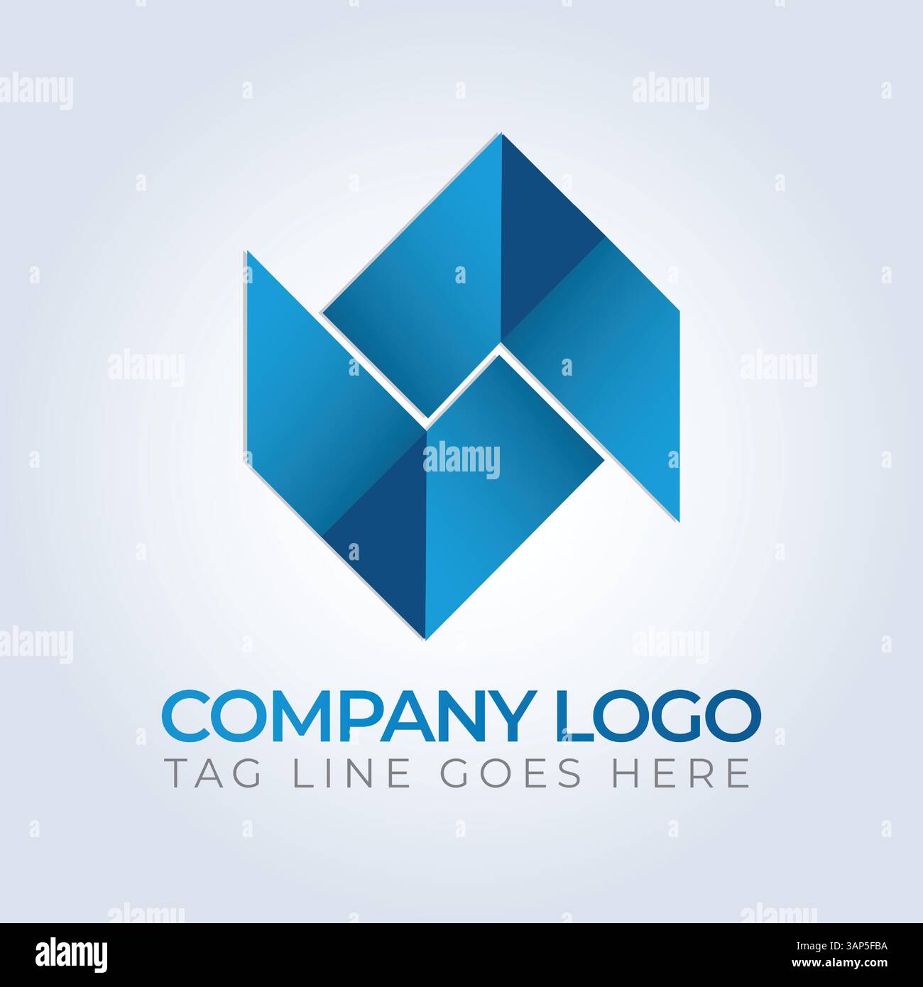 Company identity logo template, Blue theme, unique logo, creative logo ...