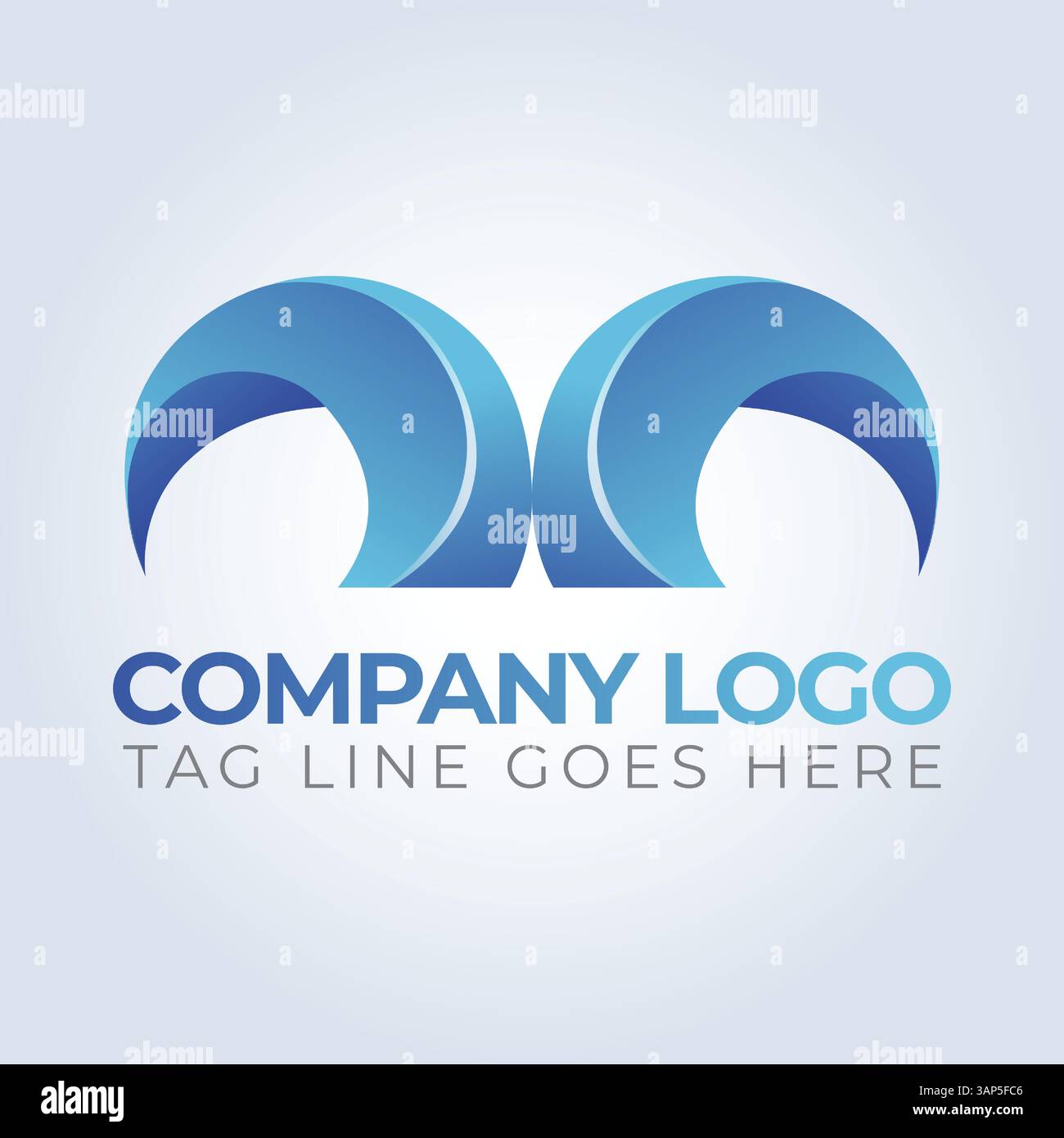 Company Identity Logo Template, Blue Theme, Abstract background Stock ...