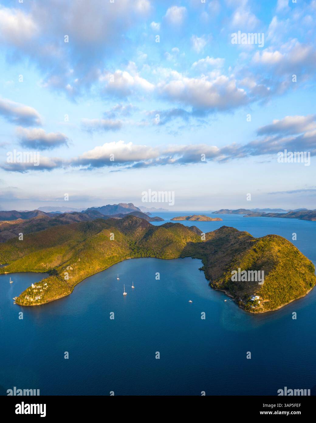 Aerial view of Coron Island, Bayan ng Coron, Palawan, Philippines Stock ...