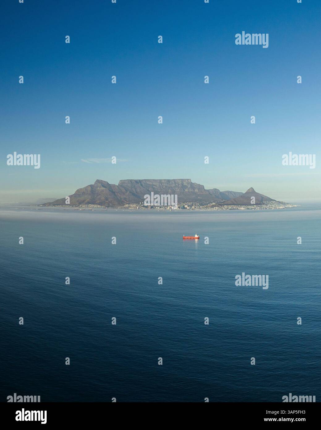 Aerial view of Table Mountain in Cape Town, South Africa Stock Photo ...