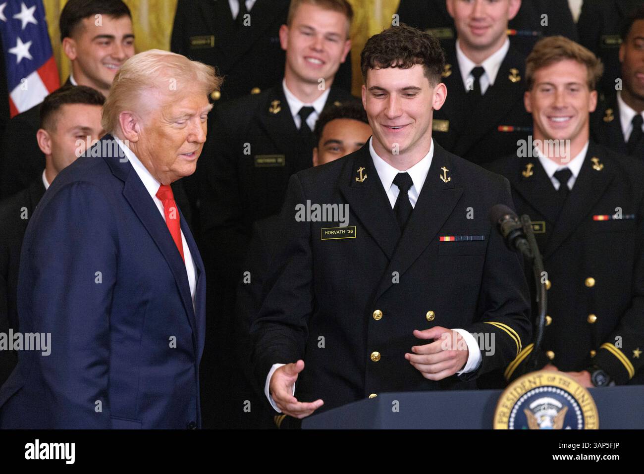 Washington, United States. 15th Apr, 2025. Quarterback Blake Horvath is ...