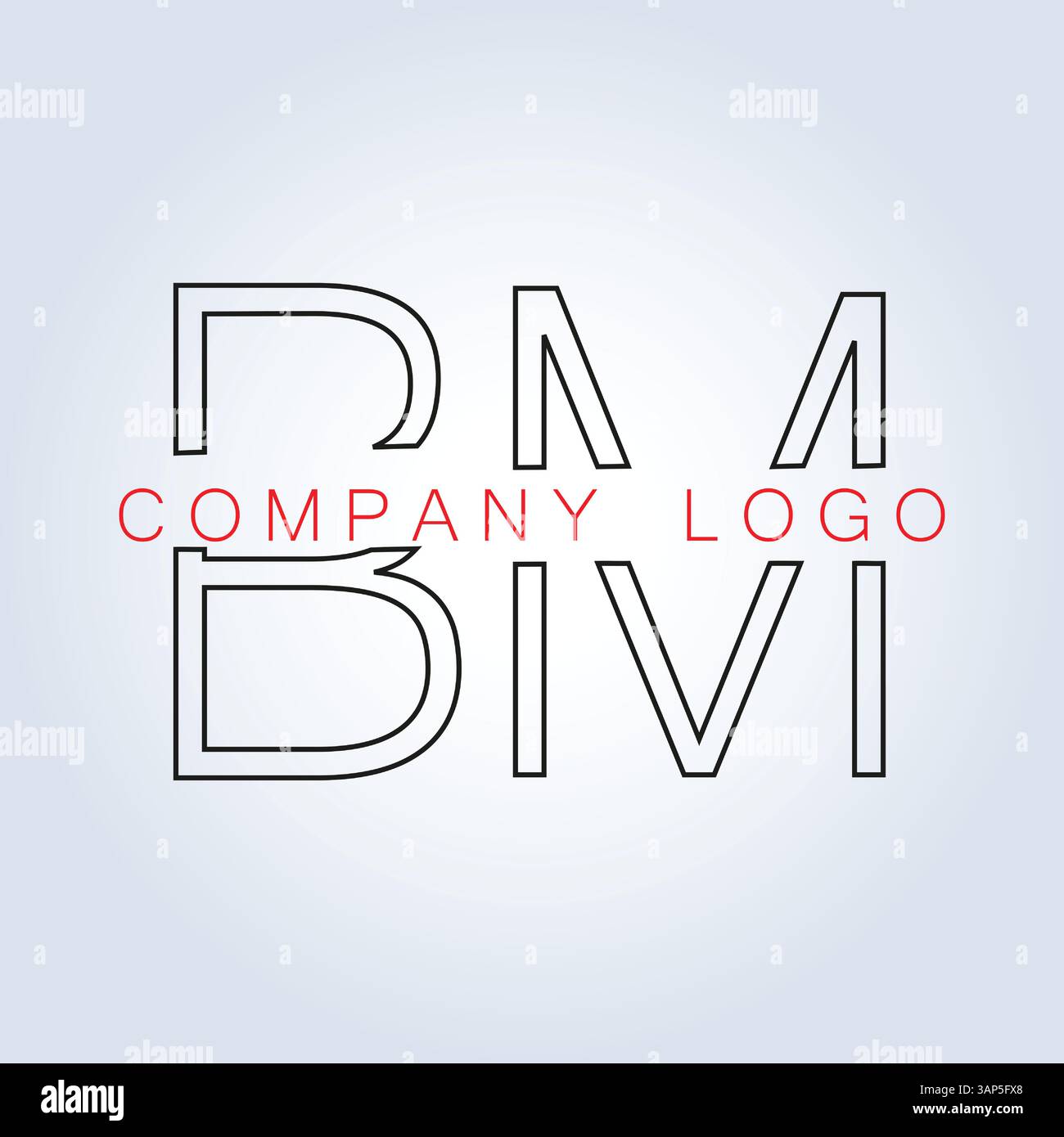 BM Letter Company Identity Logo Template, Black Theme, Abstract ...