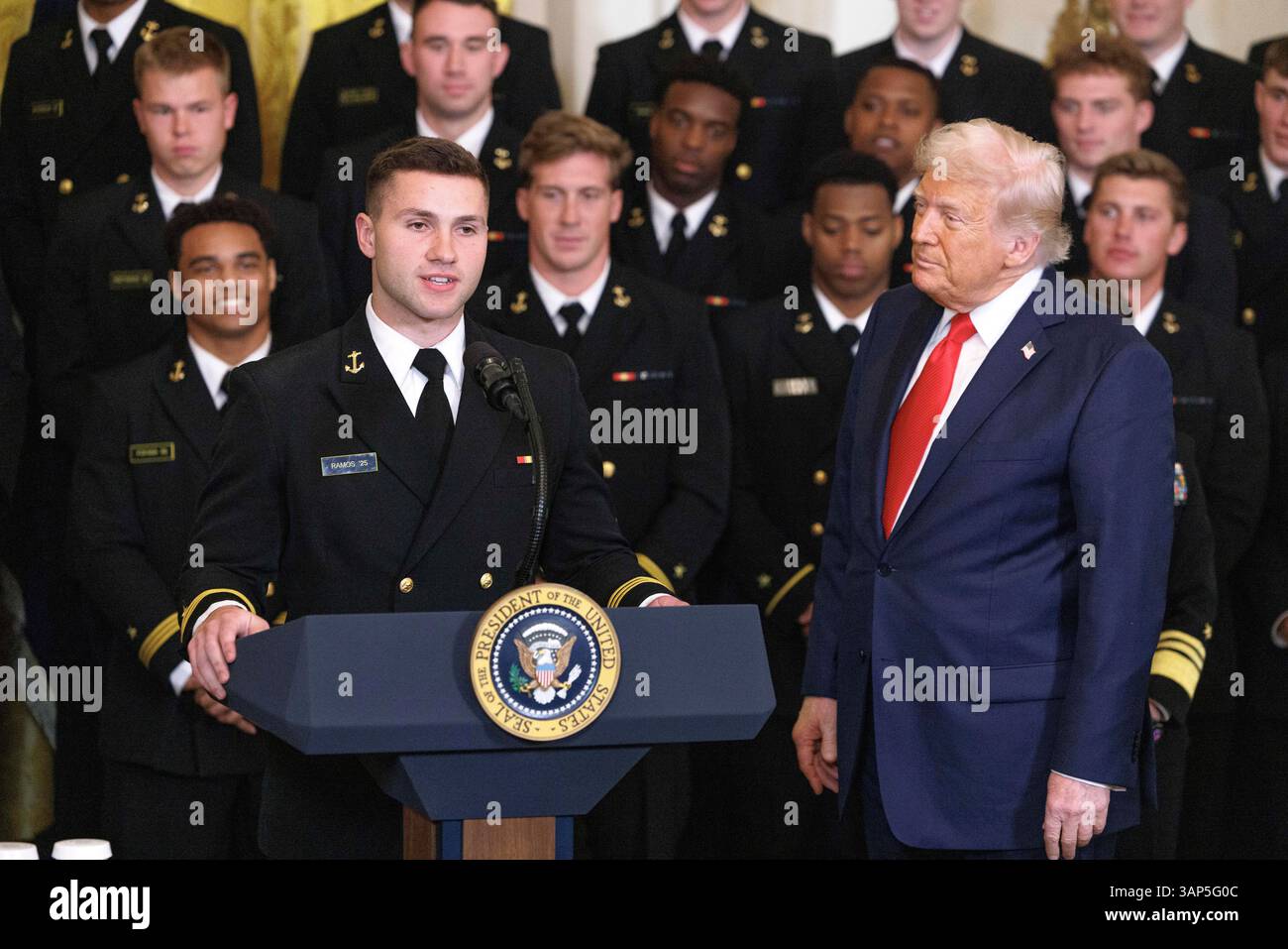 Washington, United States. 15th Apr, 2025. Colin Ramos gives remarks as ...