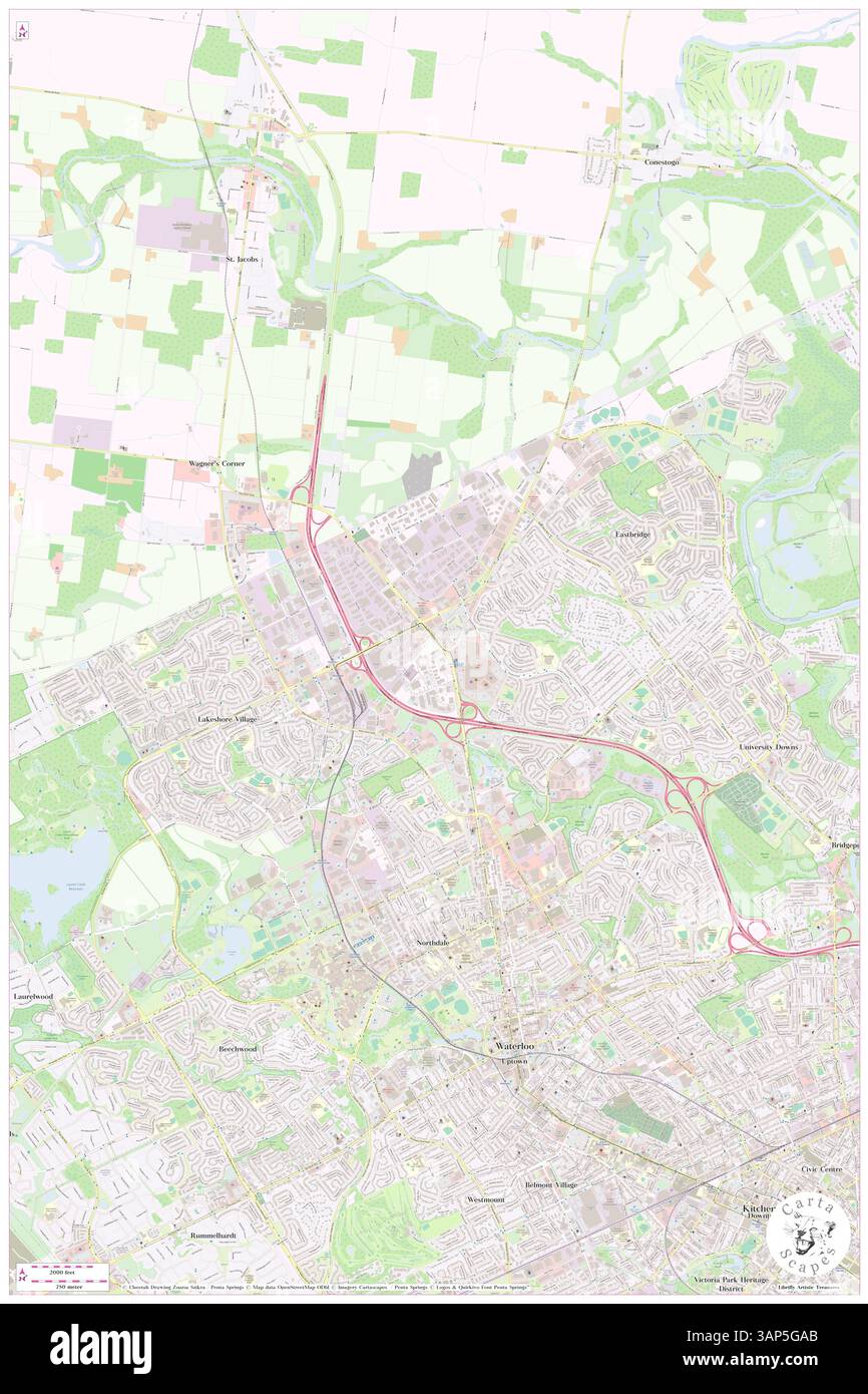 Kitchener ontario map hi-res stock photography and images - Alamy