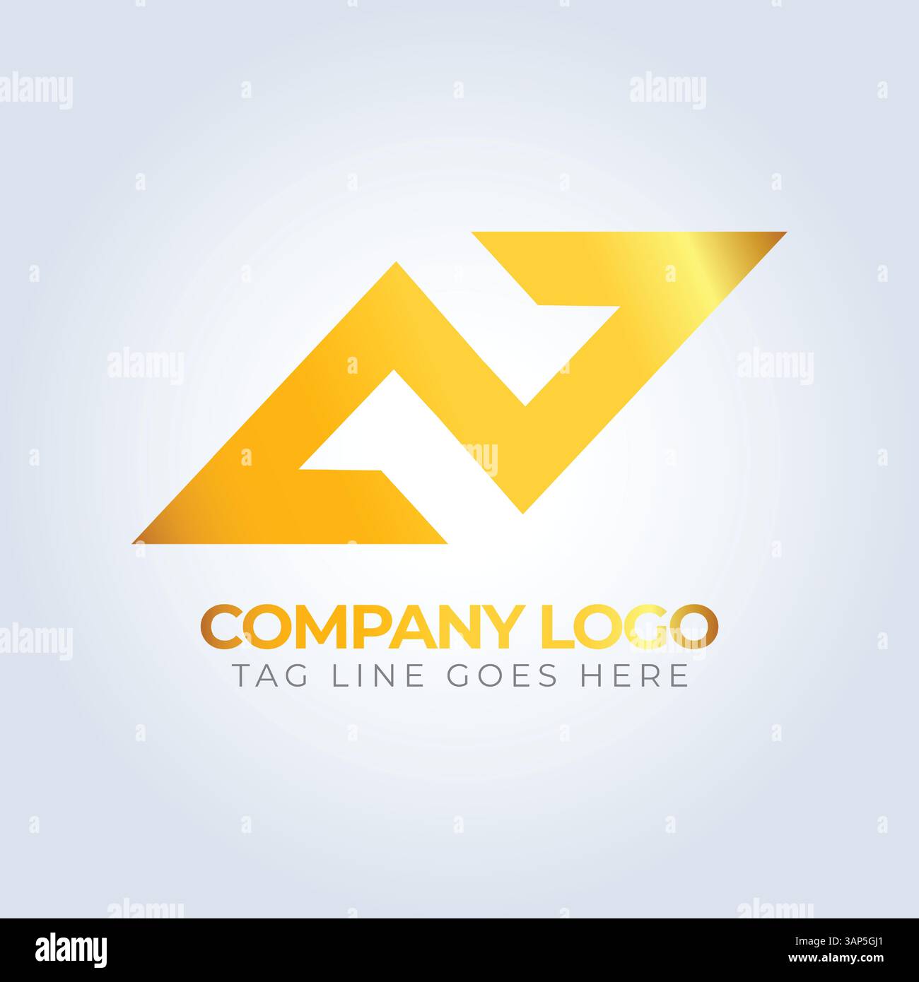 Golden company identity logo template, golden theme, unique logo ...