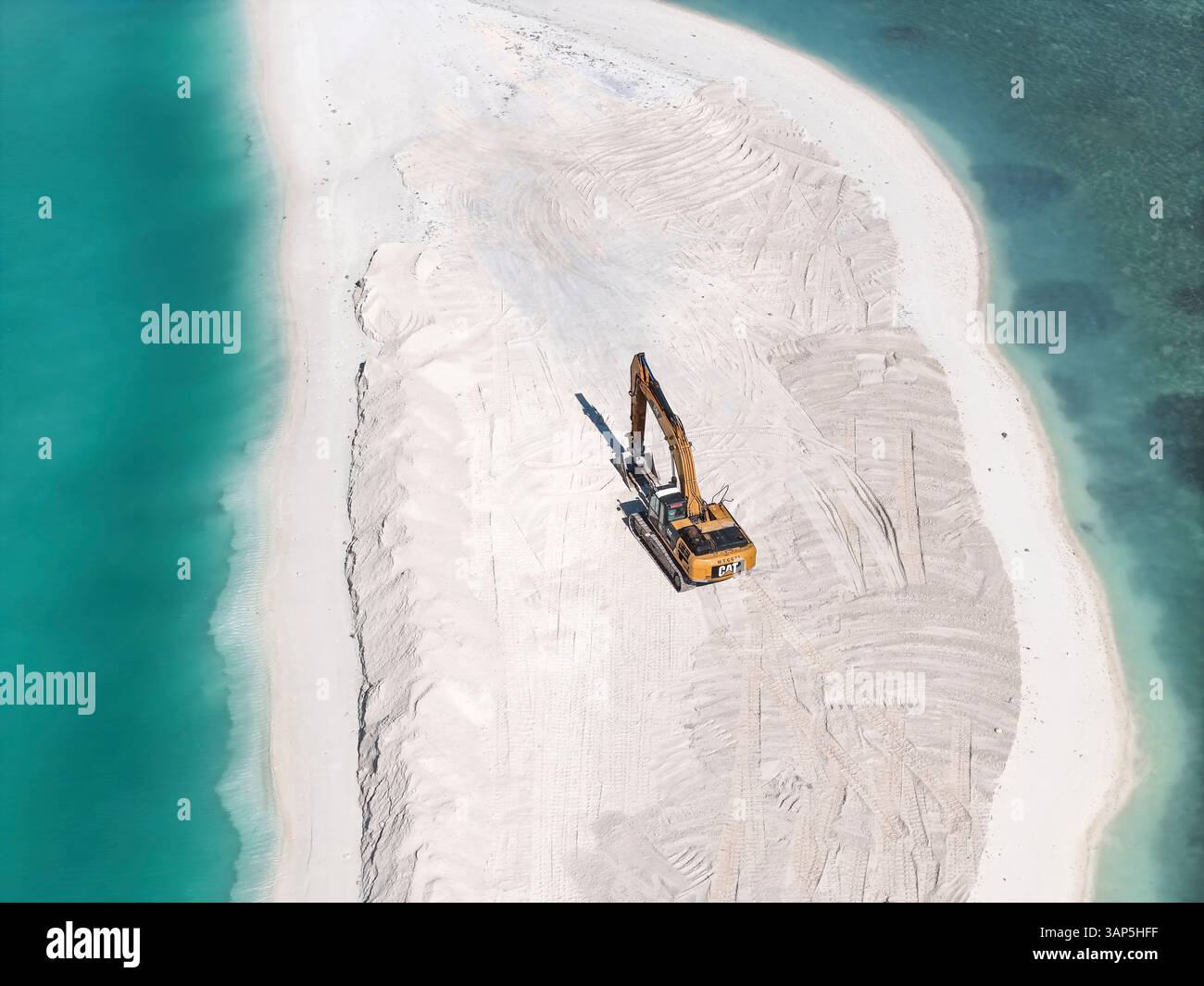 Hithadhoo, Maldives - 02 February 2024: Aerial view of artificial ...