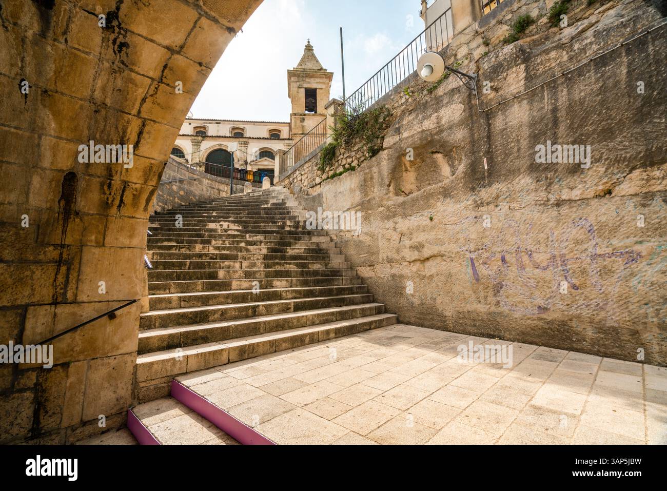 Charming Staircase in Historic Sicily, Italy Stock Photo - Alamy