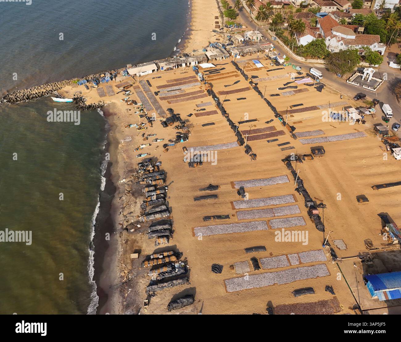 Aerial view of natural coastal quarry, Negombo, Sri Lanka Stock Photo ...