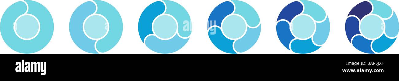 Pie chart with sections. Circular infographic with cycles, steps and ...