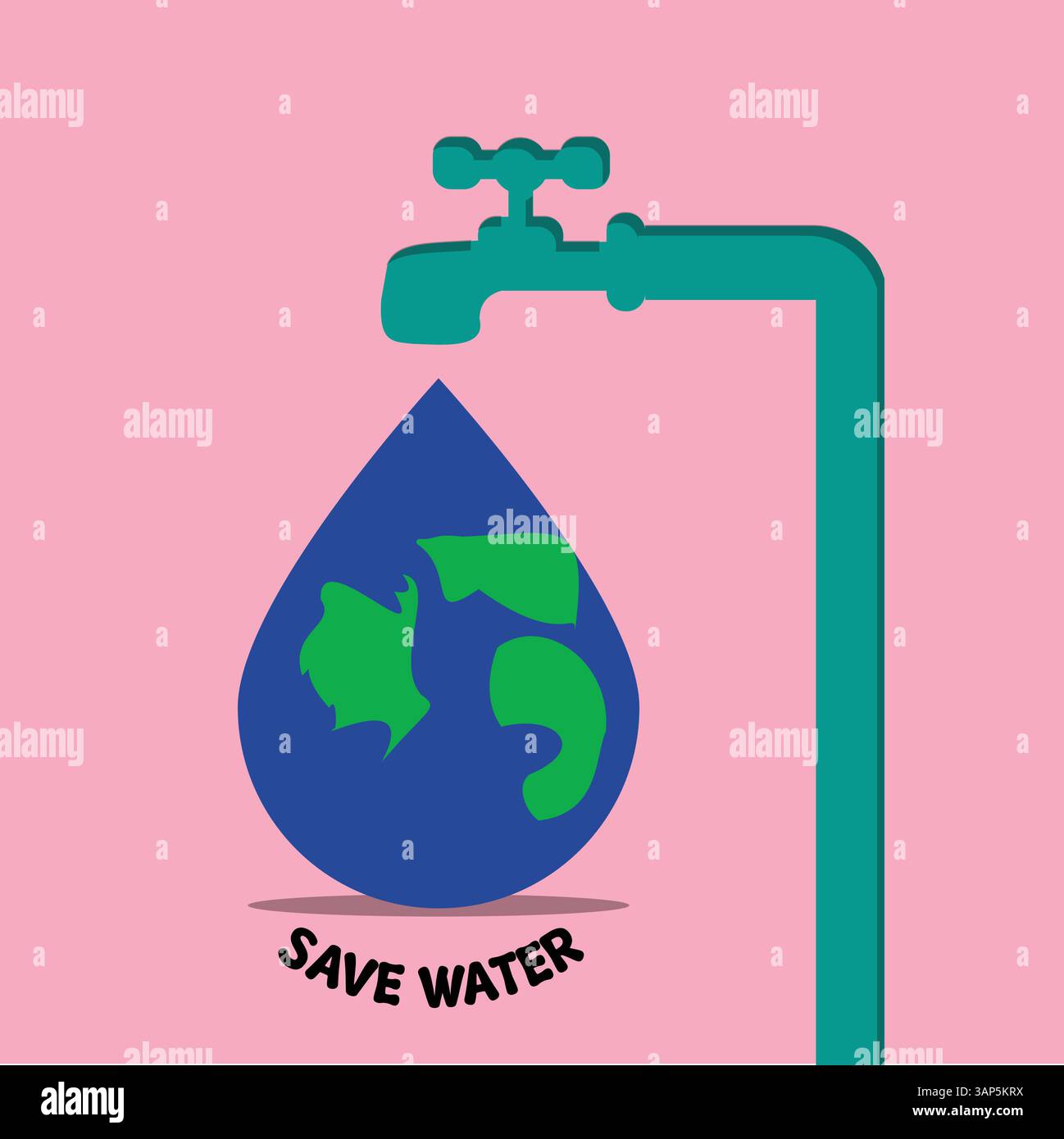 Save water concept. cartoon character Stock Vector Image & Art - Alamy