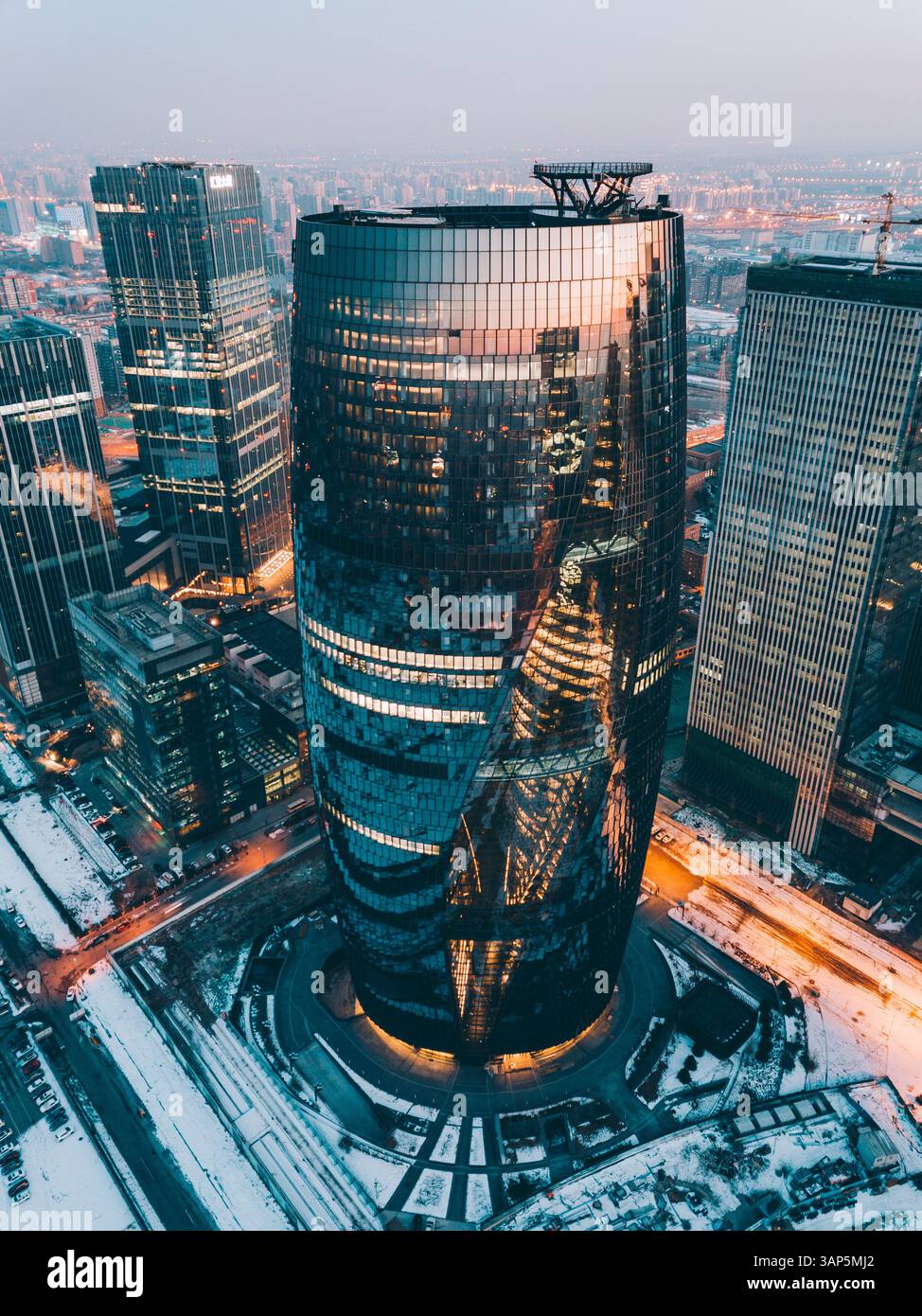 Beautiful nightfall during aerial flight hi-res stock photography and ...