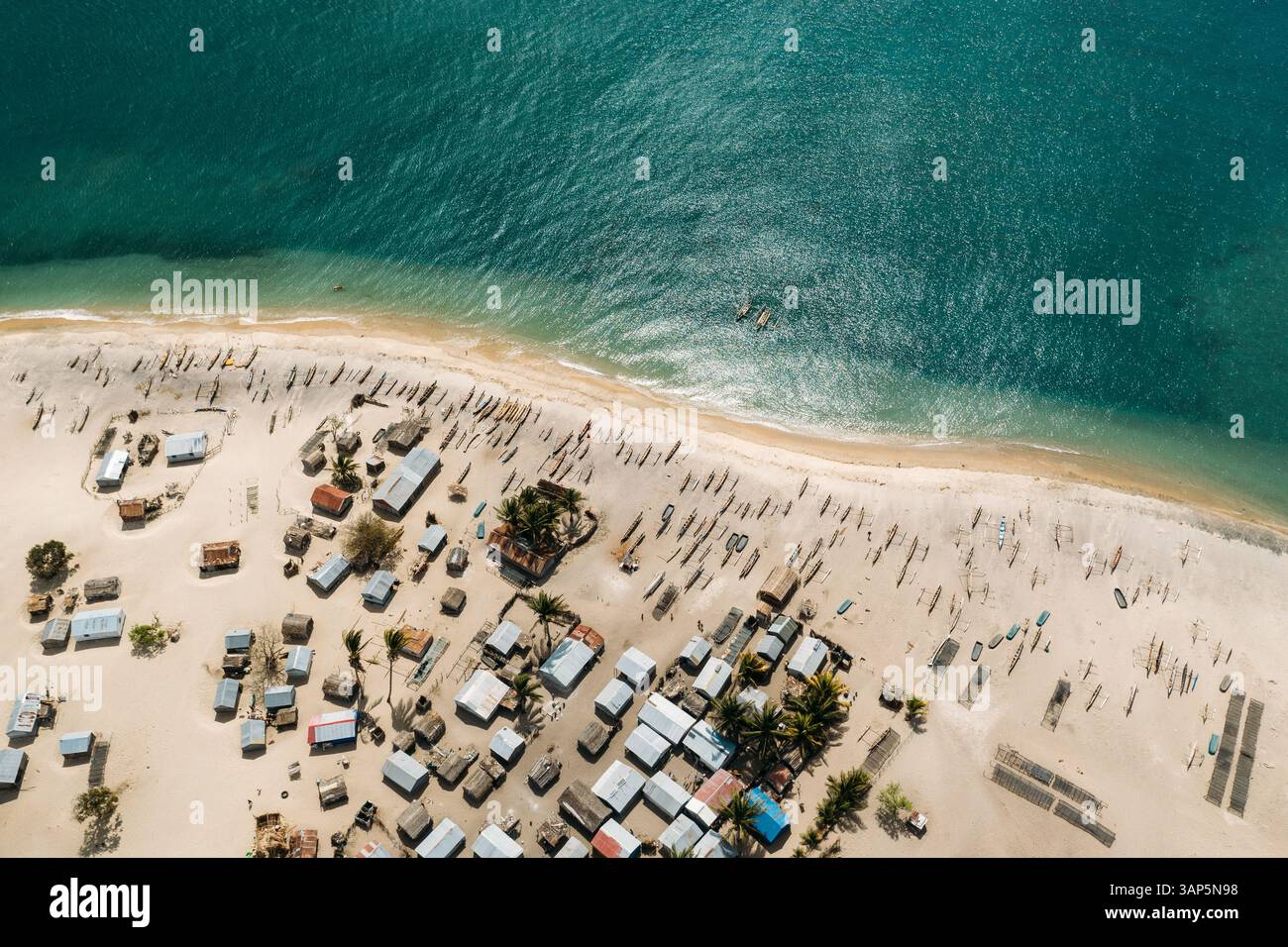 Aerial view of fishermens village at Sarodrano, Saint Augustin ...