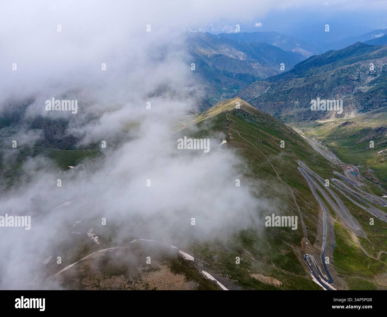 Aerial view of breathtaking Babusar Pass with majestic mountains and ...
