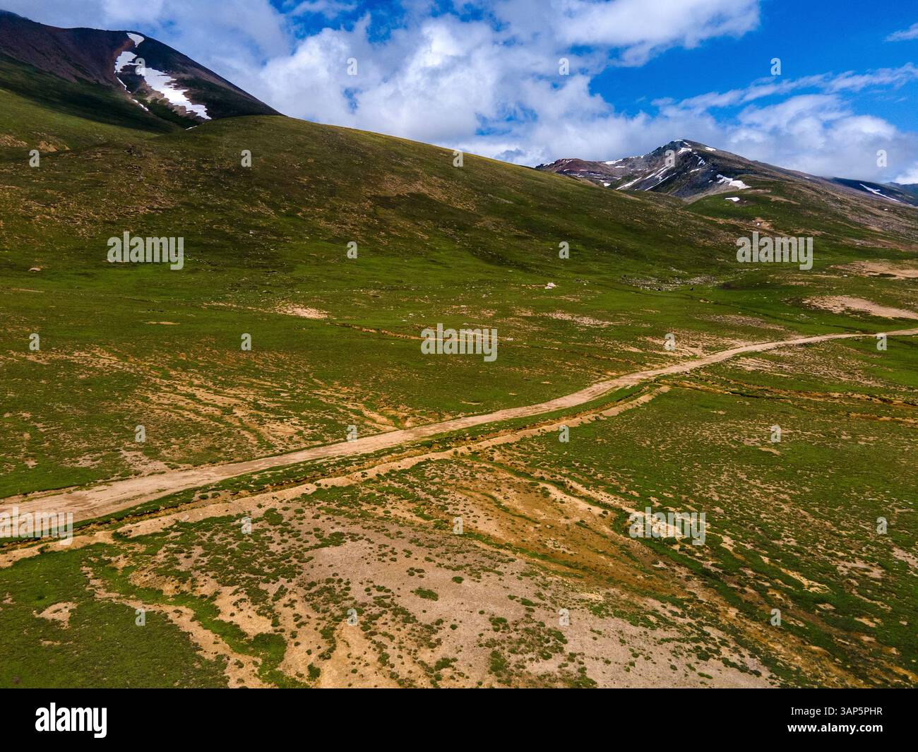 Aerial view of scenic Sambaksar Pass with majestic mountains and ...