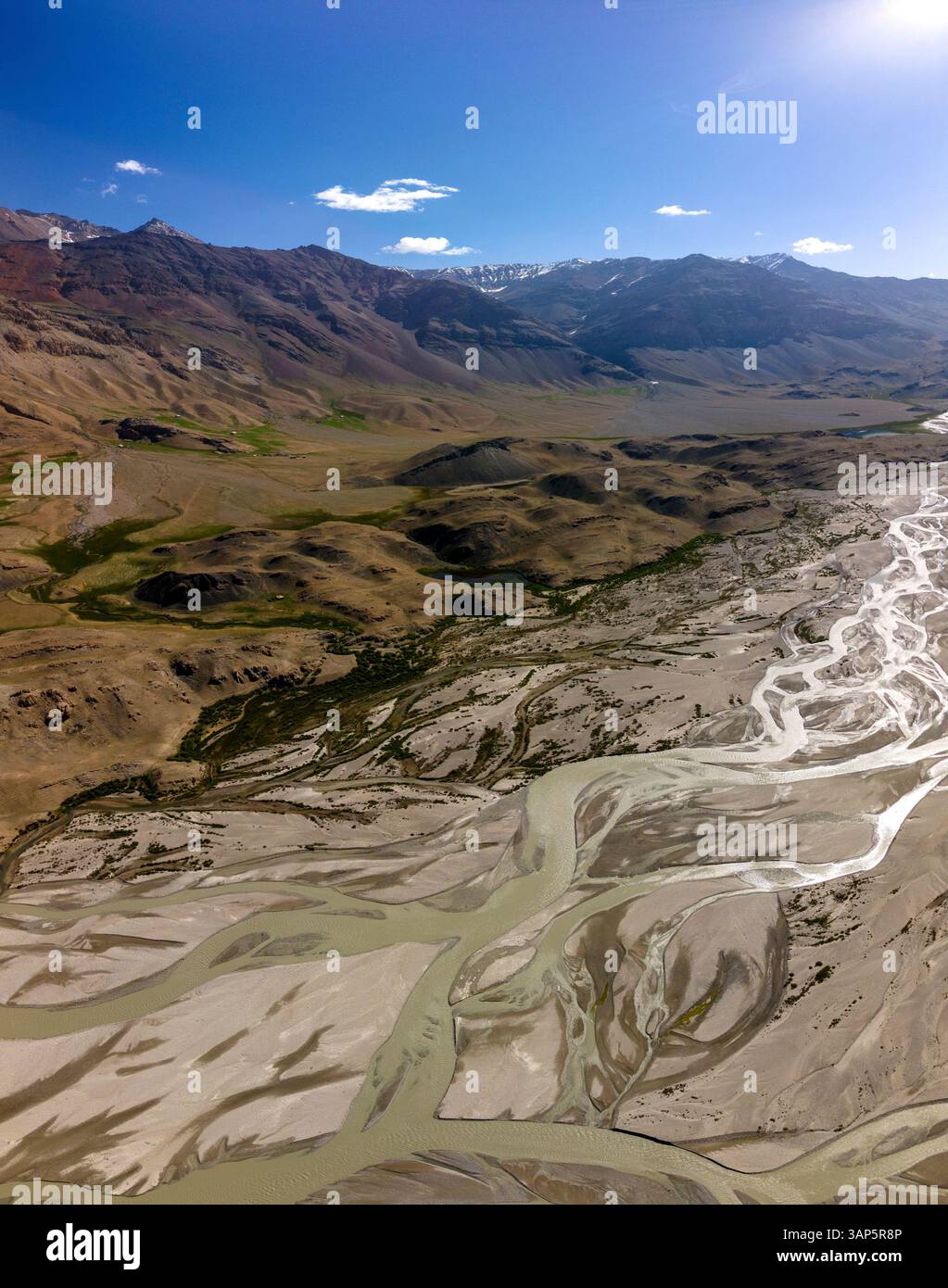 Aerial view of beautiful Broghil Valley National Park with majestic ...