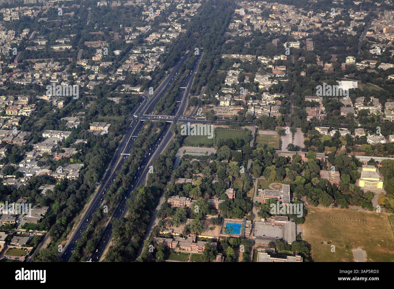 Aerial view of beautiful urban cityscape with modern buildings and ...
