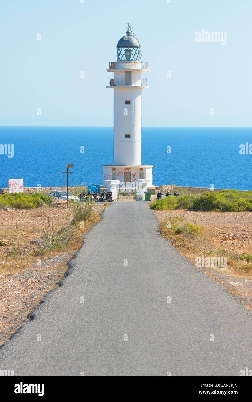 Road to the Lighthouse, Cap de Barbaria, Formentera, Baleric Islands ...