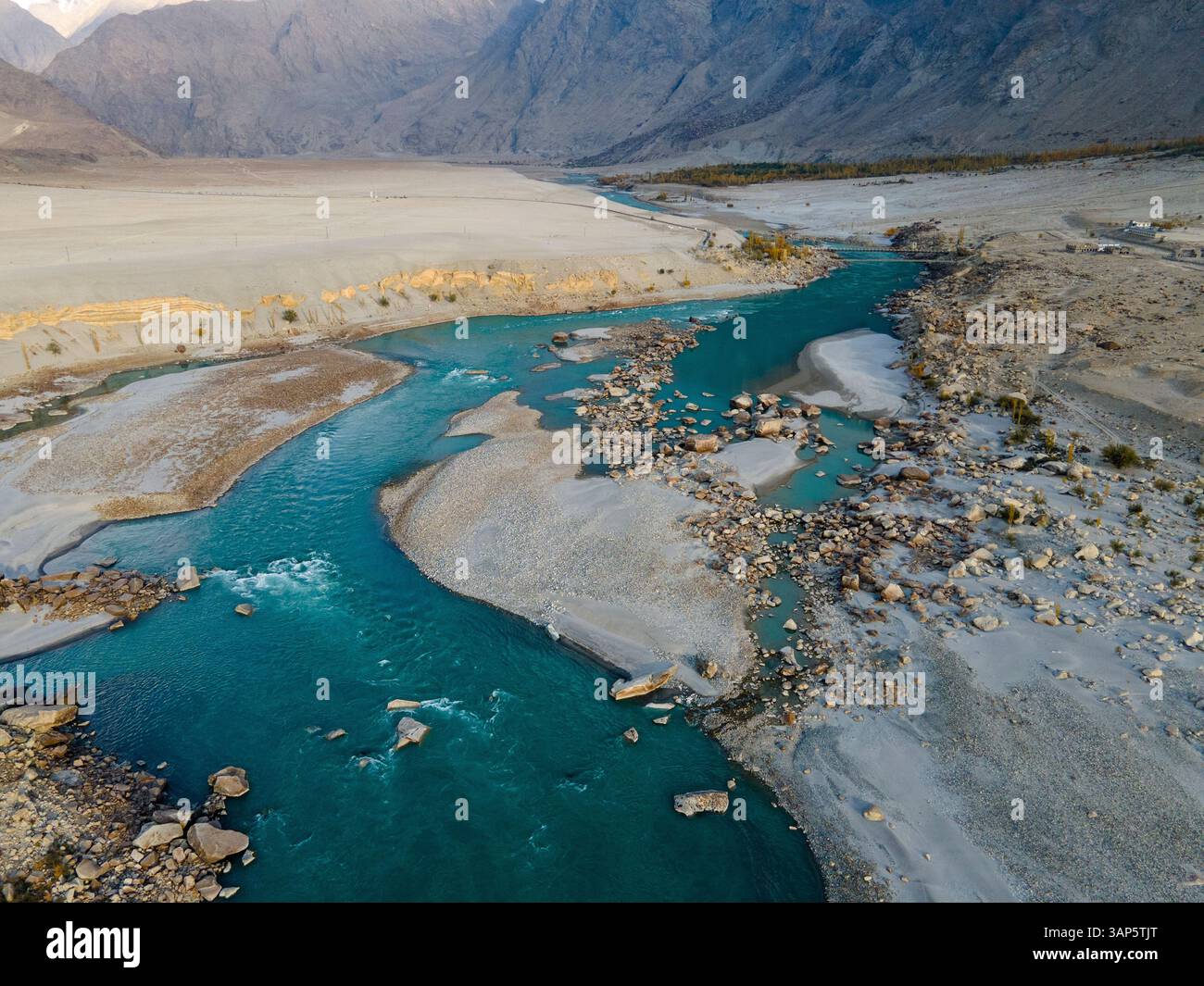 Aerial view of Sarfaranga Cold Desert Shigar, Skardu, Pakistan Stock ...