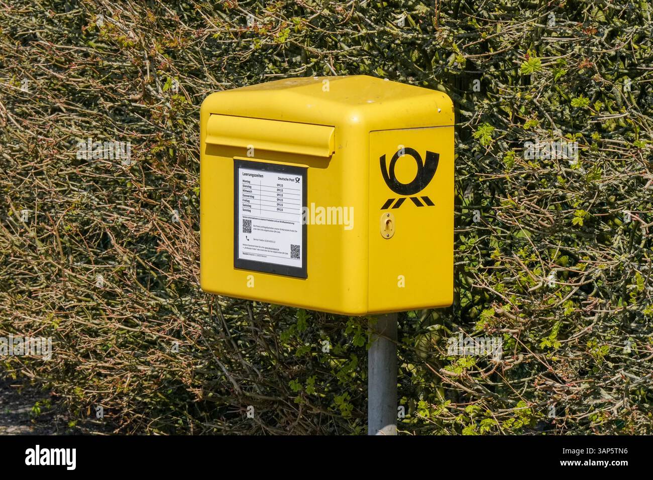 Deutschland, Europa Deutsche Post, Briefkasten, gelb, Infrastruktur ...