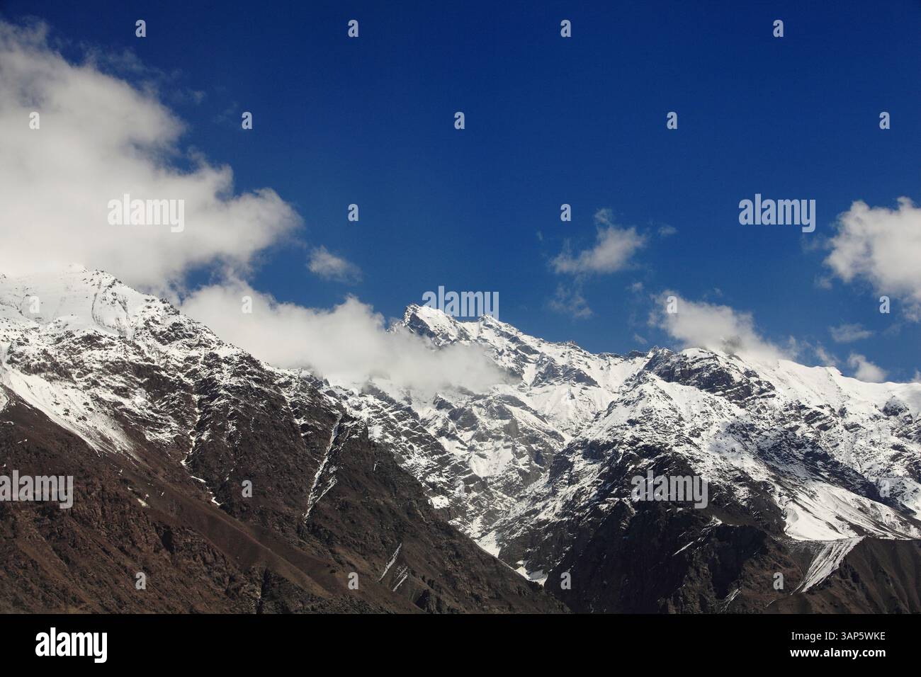 Aerial view of snowy Karakoram mountain range in Skardu, Gilgit ...