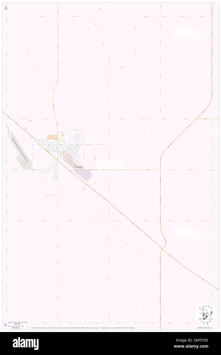 Map of castor alberta Cut Out Stock Images & Pictures - Alamy