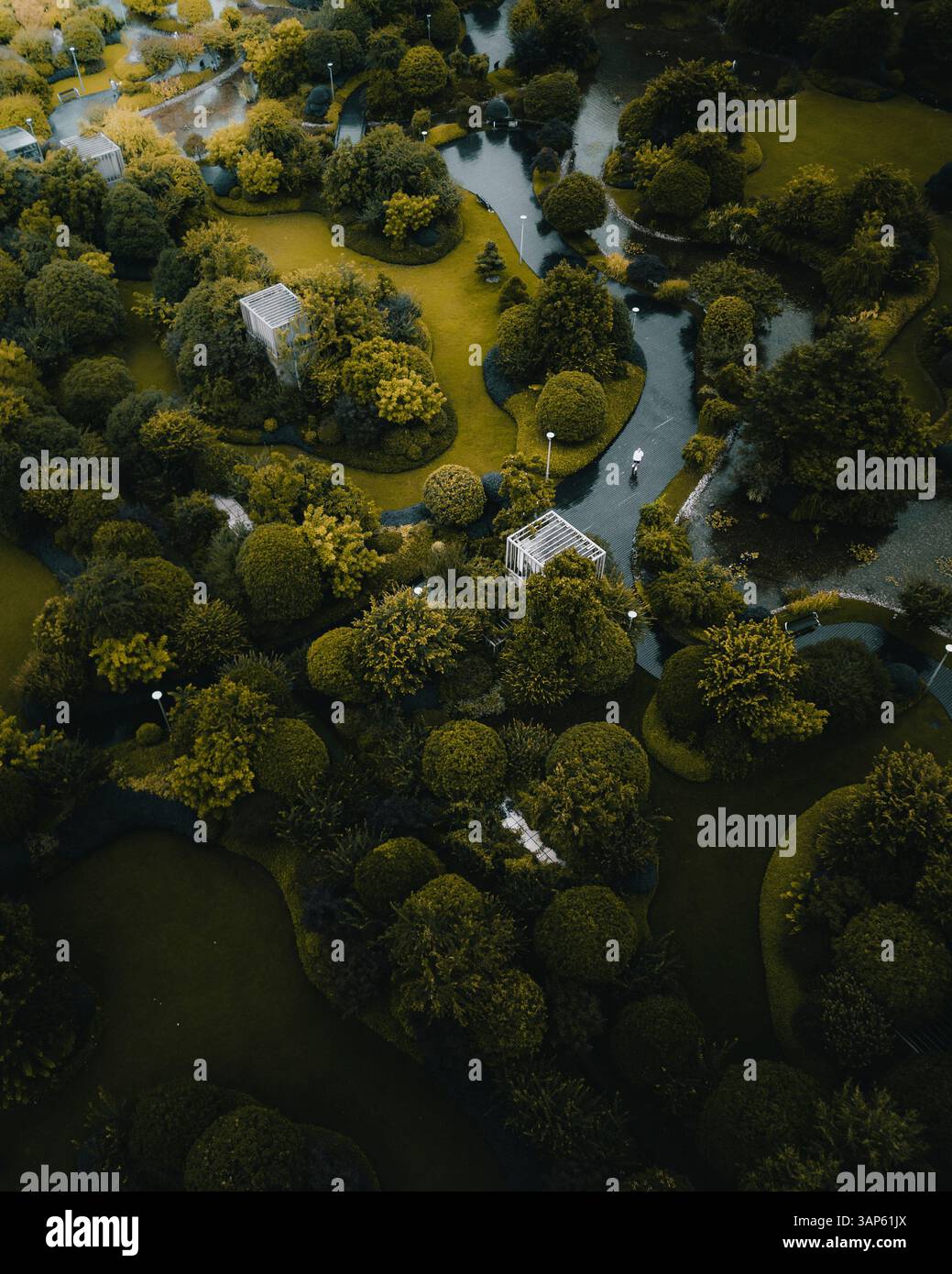 Aerial view of Rooftop garden on hotel, Xiaoshan District, Hangzhou ...