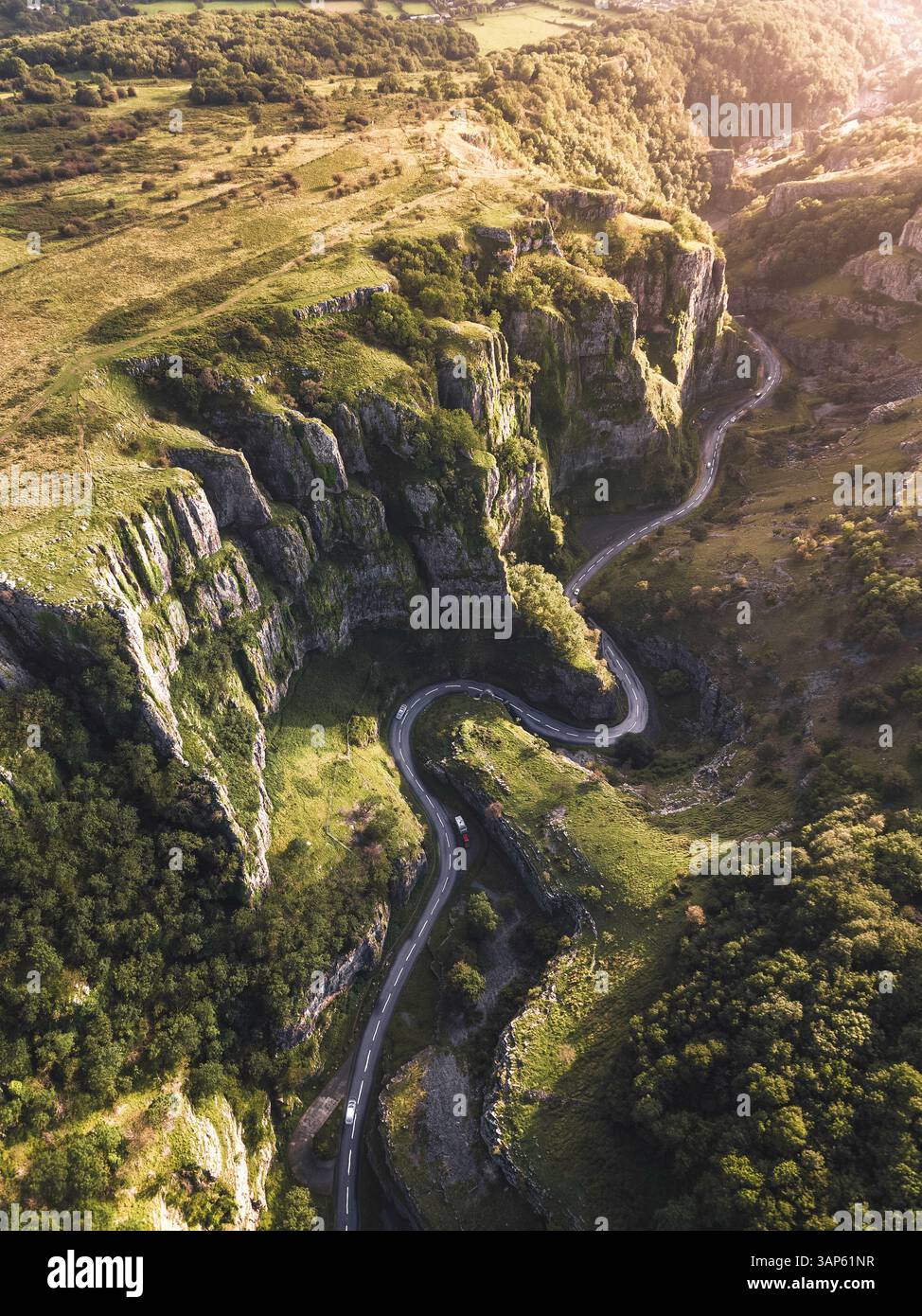 Cheddar gorge winding road hi-res stock photography and images - Alamy