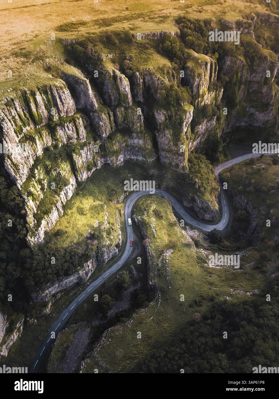 Cheddar gorge winding road hi-res stock photography and images - Alamy