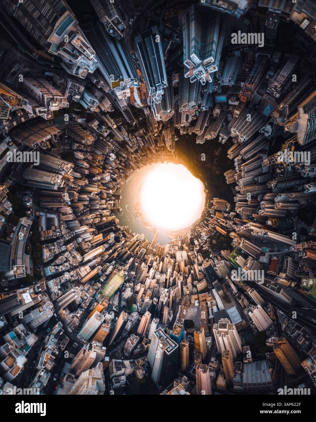 Hong kong downtown aerial view hi-res stock photography and images - Alamy