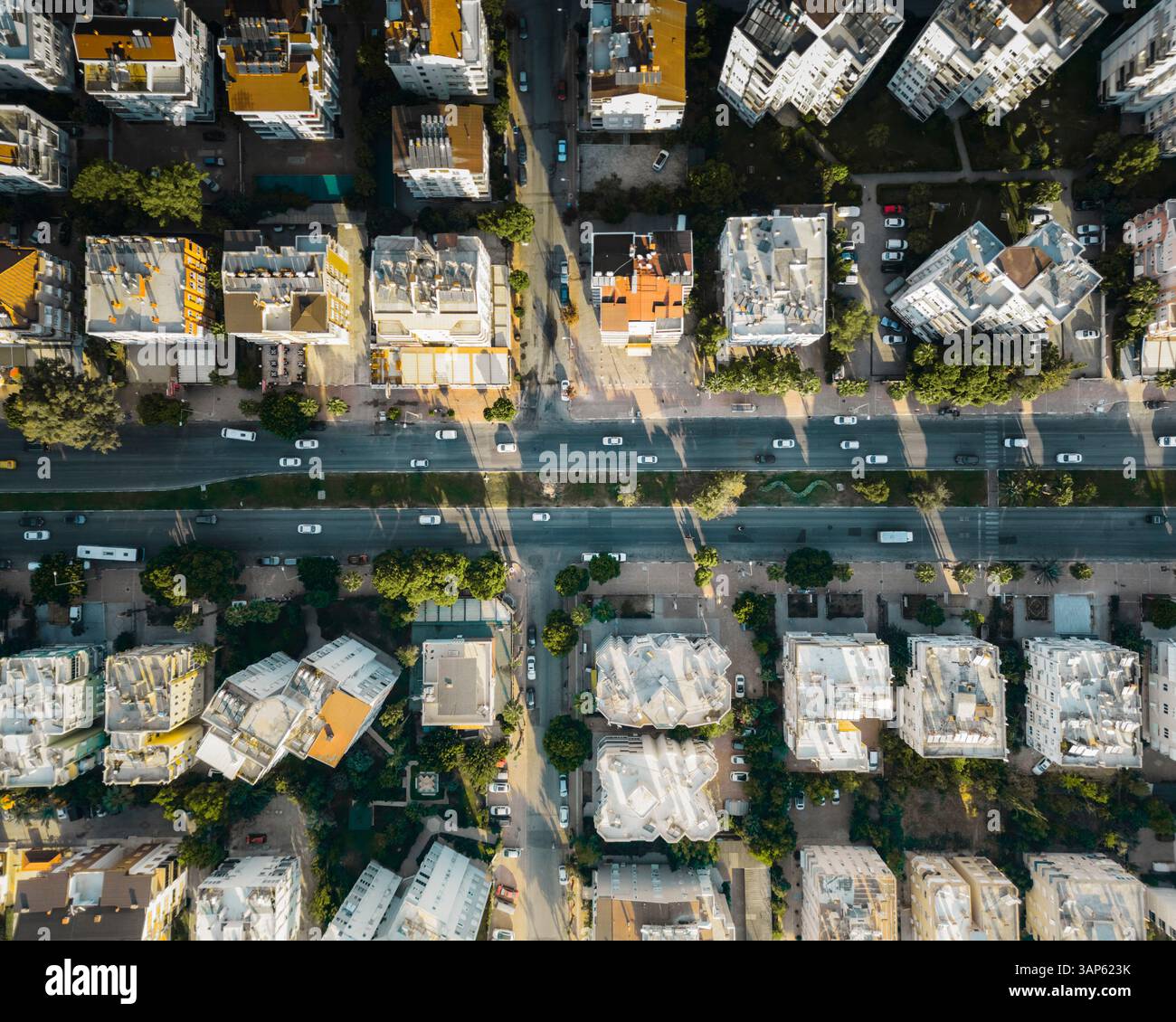 Aerial view of city grid in Antalya, Turkey Stock Photo - Alamy