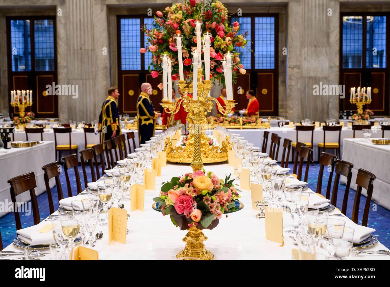 Amsterdam, The Netherlands. 15th Apr, 2025. The state banquet at the ...