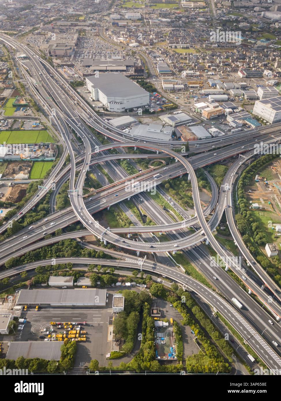 Aerial view of multi level interchange in Toyko, Japan Stock Photo - Alamy