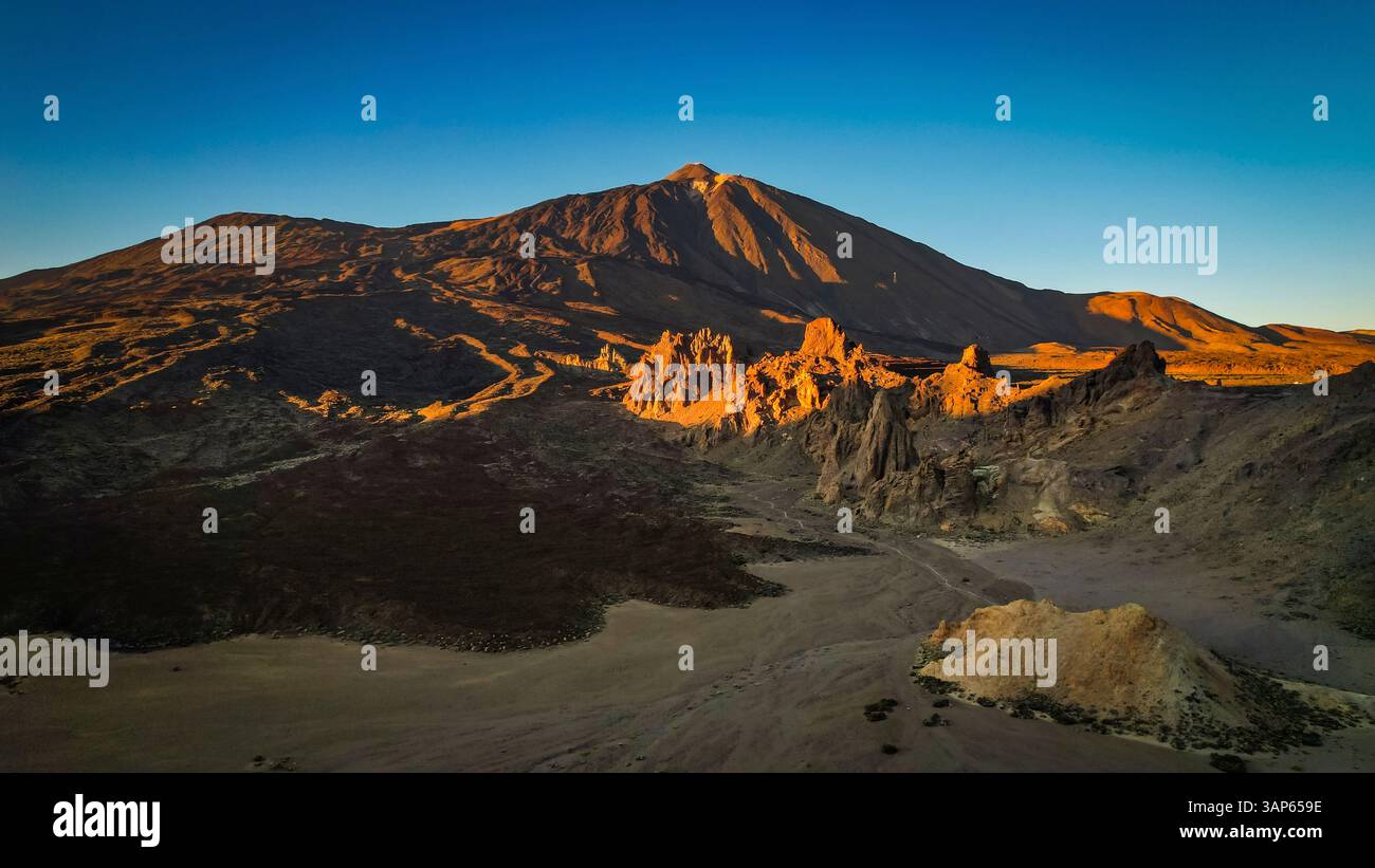 Aerial view teide volcano mountain hi-res stock photography and images ...