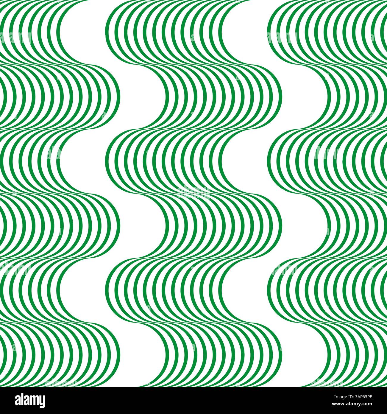 Green curved pattern. Circular stripe motion. Seamless optical form ...