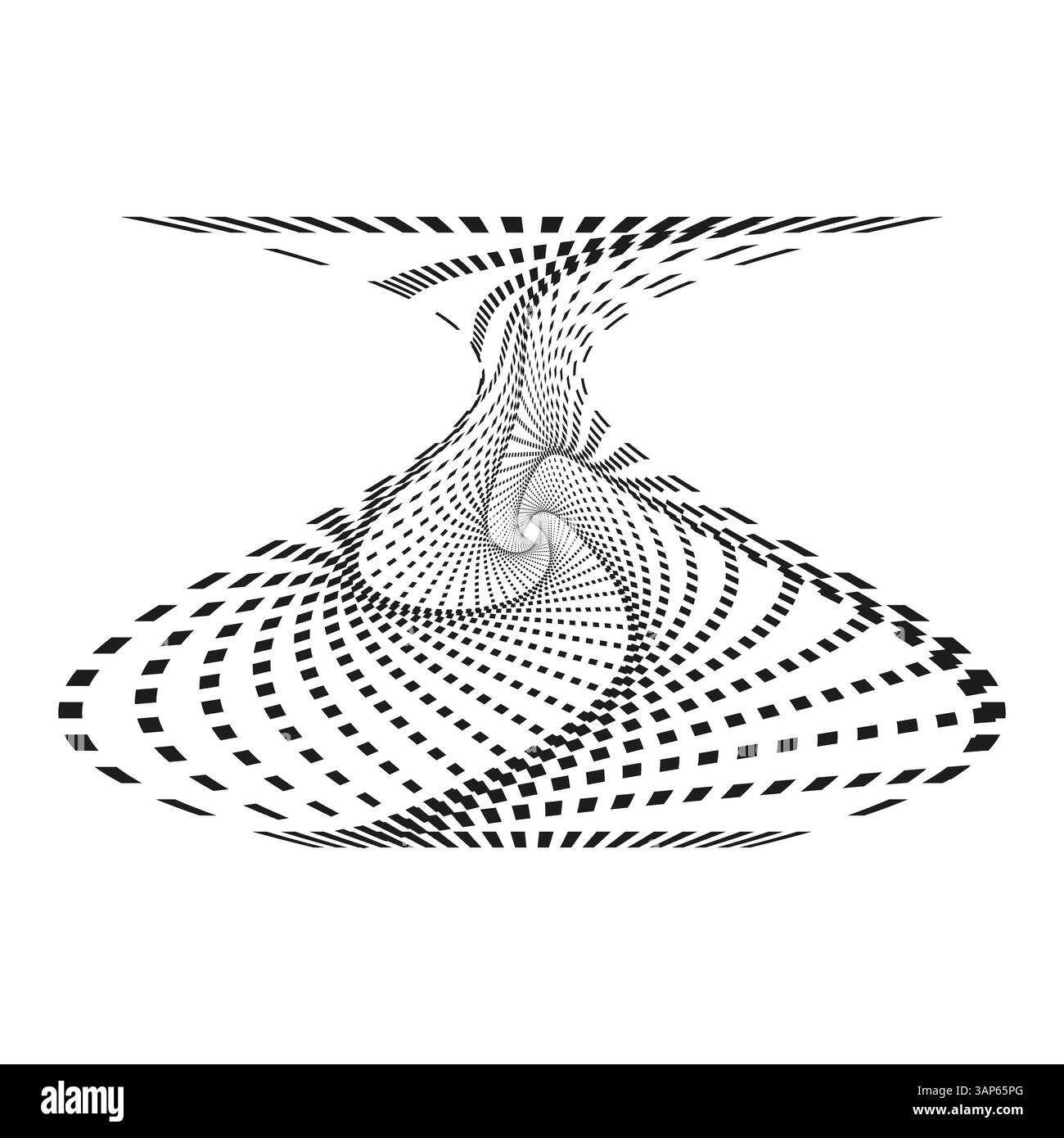 Funnel twist shape. Droplet illusion figure. Optical vortex vector ...