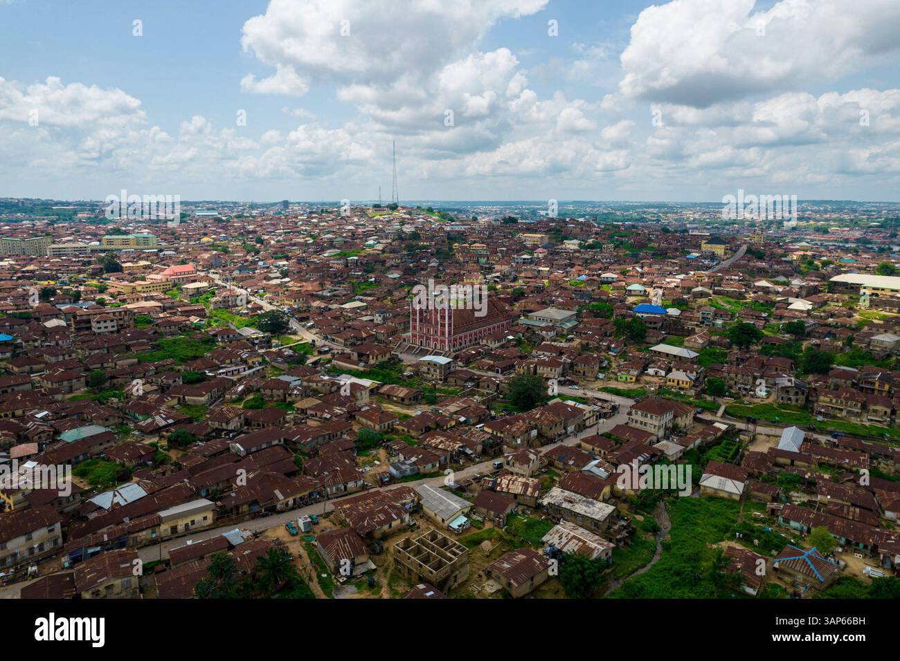 Aerial view of a dense and expansive residential area in Lagos, Nigeria Stock Photo - Alamy