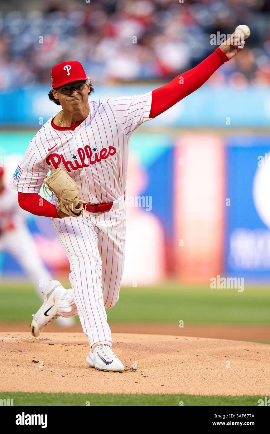 Philadelphia Phillies starting pitcher Jesus Luzardo delivers during ...