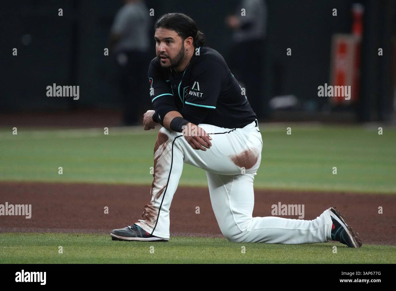 Arizona Diamondbacks third base Eugenio Suárez (28) in the first inning ...
