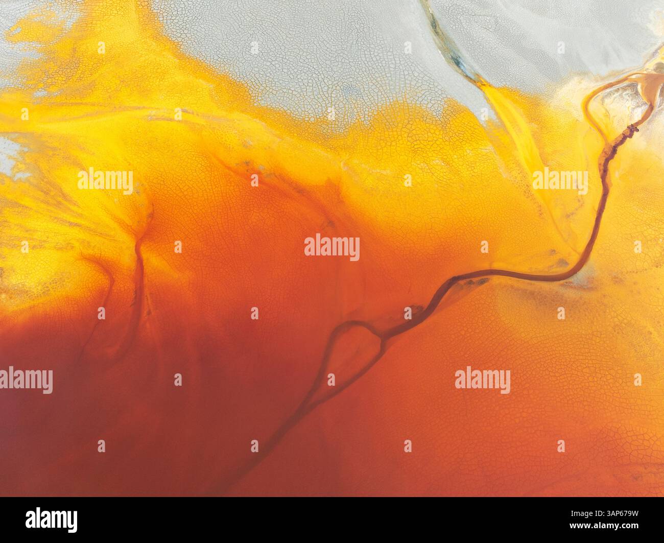 Aerial view of the vibrant and colorful patterns of Rio Tinto, El ...