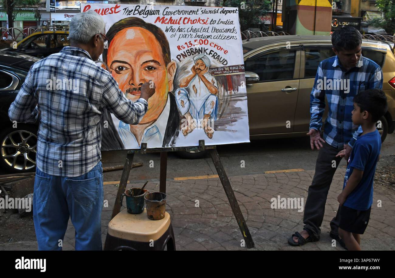 A teacher from Gurukul school of art makes a painting requesting ...