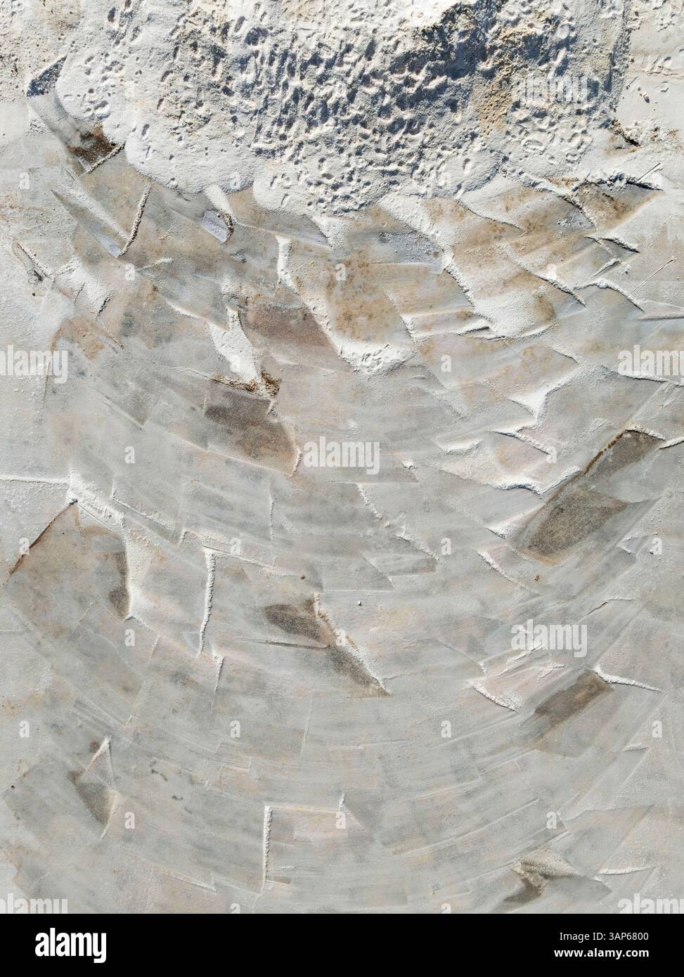 Aerial view of bonanza salt works with unique crystalline patterns and ...