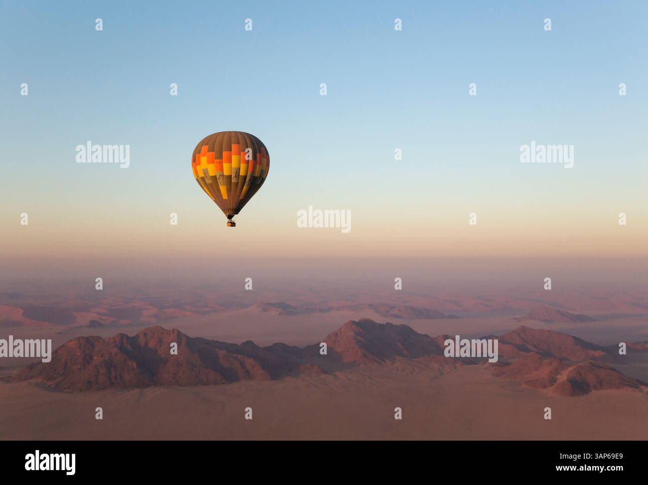 Aerial view from a second balloon. Namib Desert, Kulala Wilderness ...