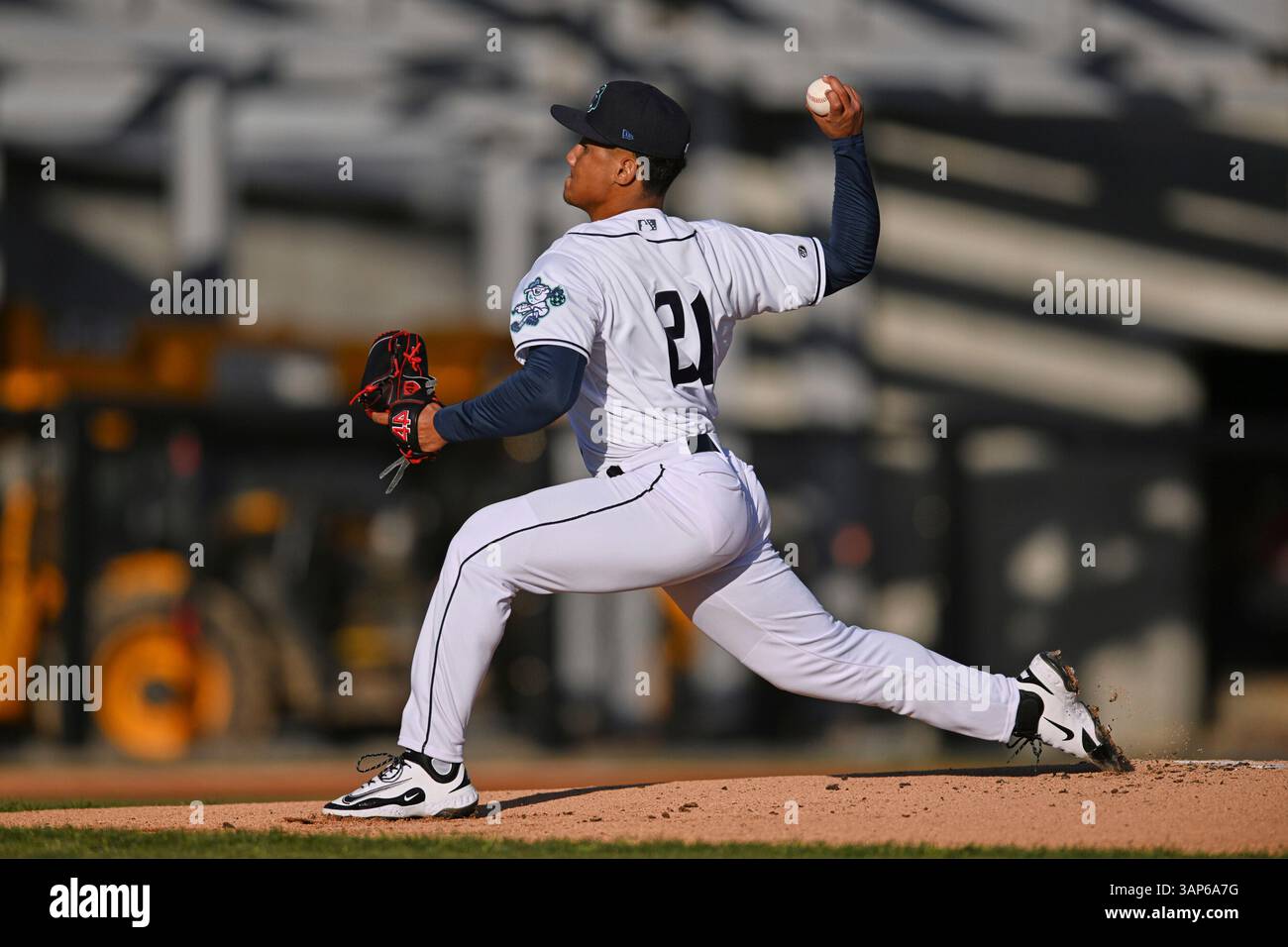 Asheville Tourists starting pitcher Anderson Brito (21) delivers a ...