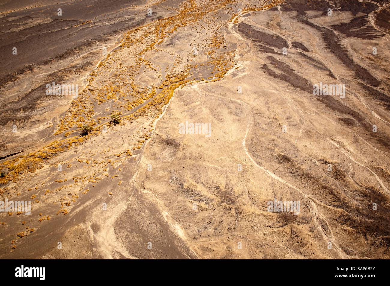 Aerial view of the arid landscape of Suguta Valley, part of the Great ...