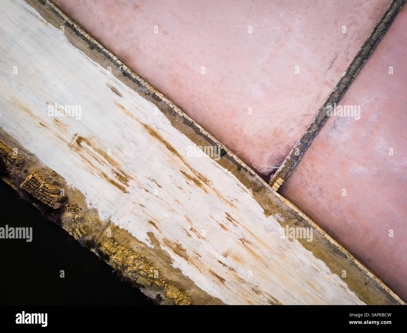 Aerial view of pink salt pans in Marsala, Sicily, Italy Stock Photo - Alamy