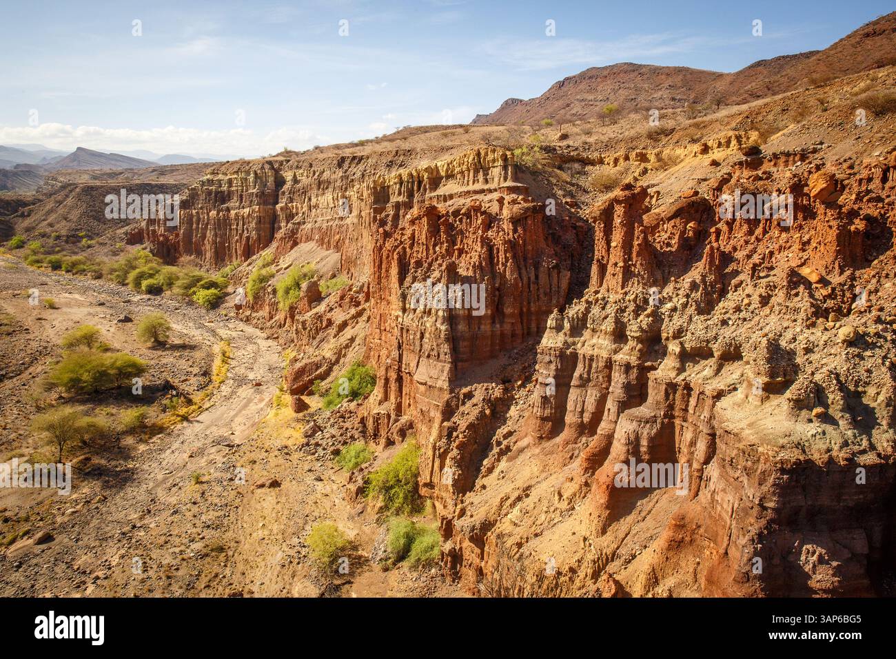 Aerial view of Painted Valley, in the Suguta Valley, Kenya Stock Photo ...