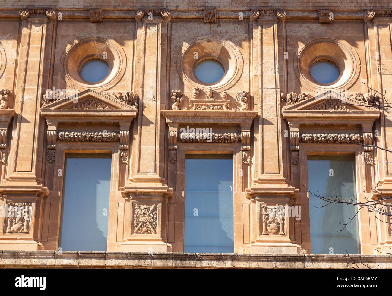 Charles V Palace Building Facade Exterior Detail Alhambra Fortress ...