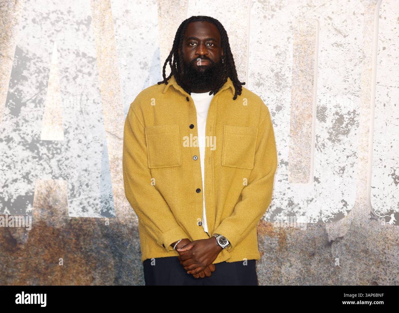 London, UK. 15th Apr, 2025. Jay Urban attends the World Premiere of 'Havoc' held at the BFI IMAX ...