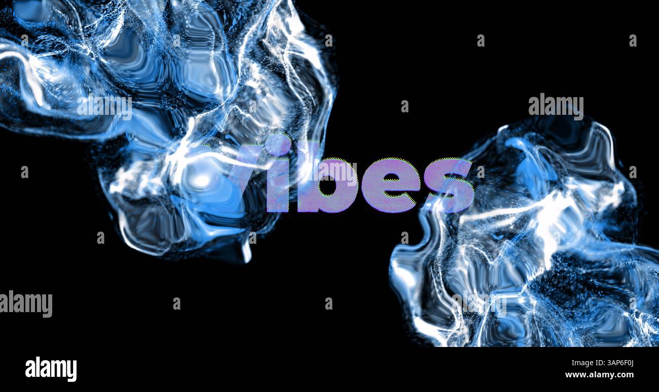 Image of vibes text over glowing moving wave Stock Photo - Alamy