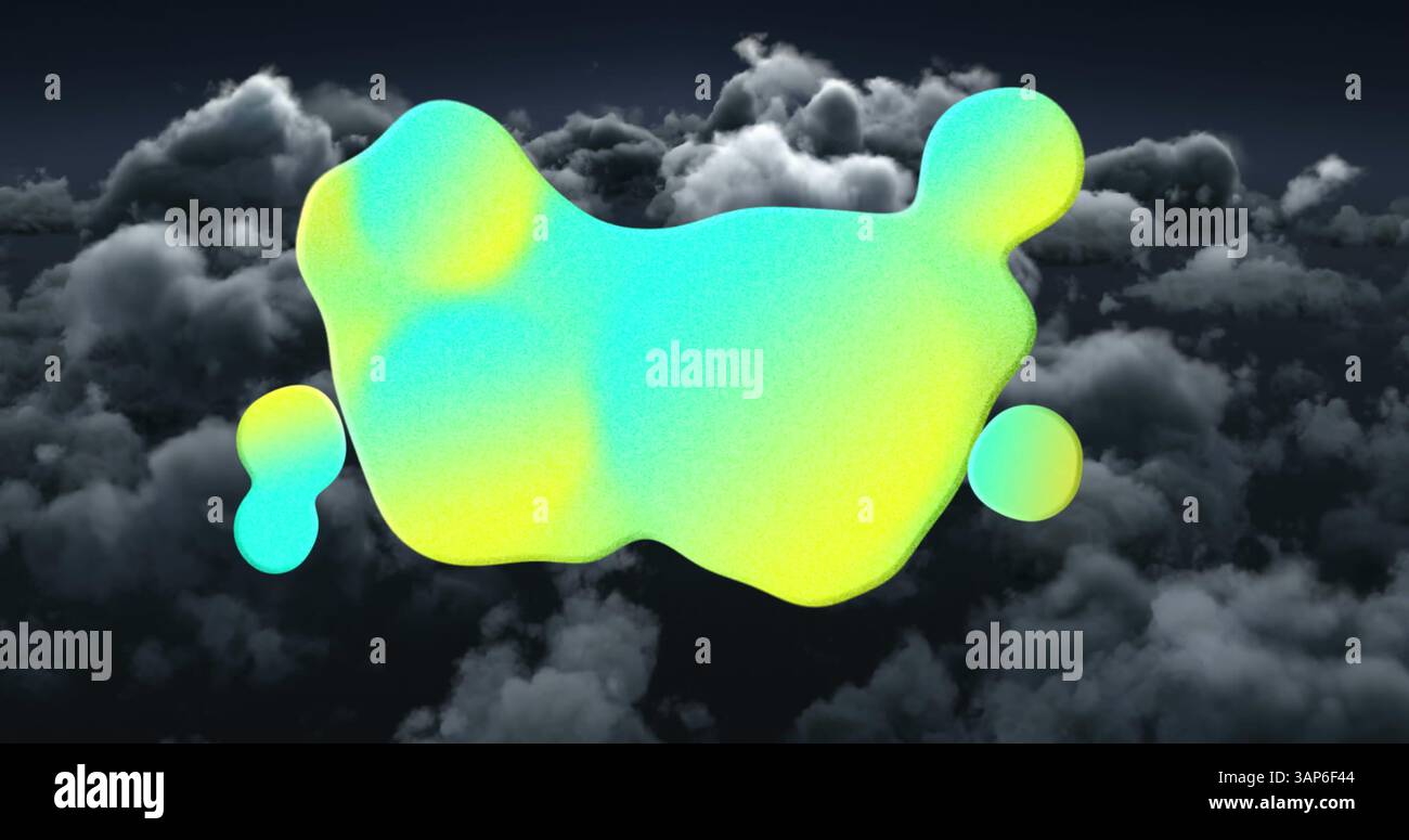Image of speech bubble with copy space over clouds Stock Photo - Alamy
